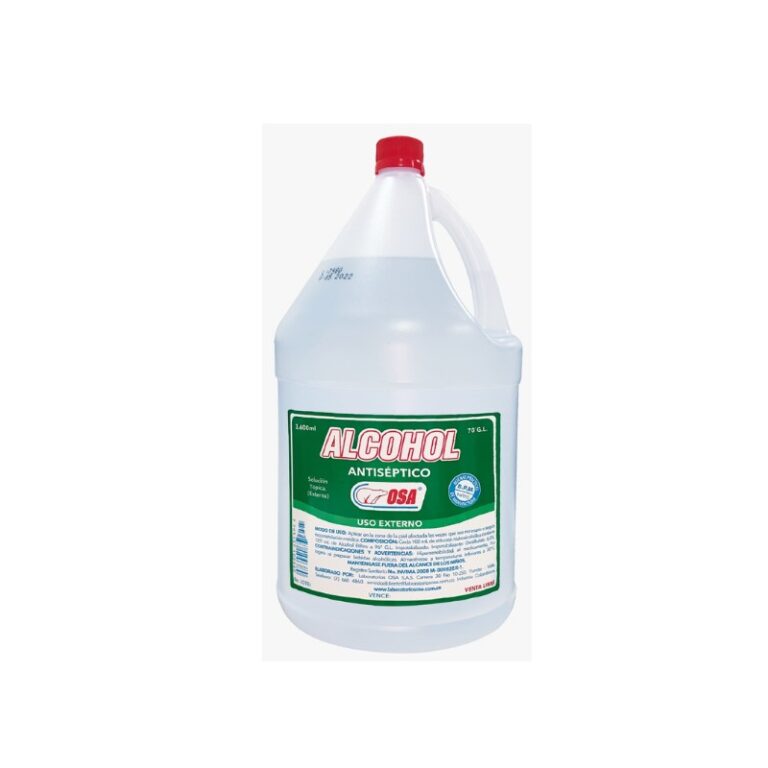 ALCOHOL ANTISEPTICO 3.600 AL 70% OSA - Distritodo y Más MG SAS